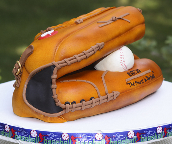 3D Baseball Glove Cake - Sugared Productions Blog