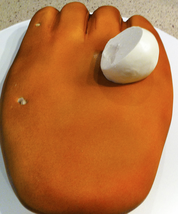 3D Baseball Glove Cake - Sugared Productions Blog